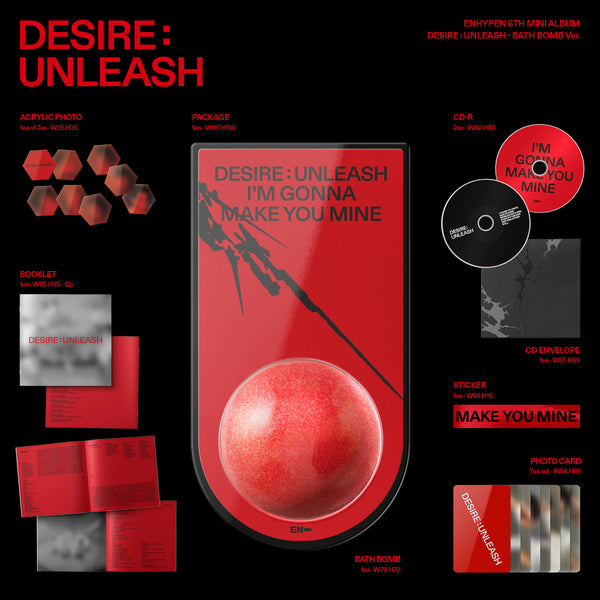 ENHYPEN - 6th mini album [DESIRE : UNLEASH] (BATH BOMB Ver.) – Hana space
